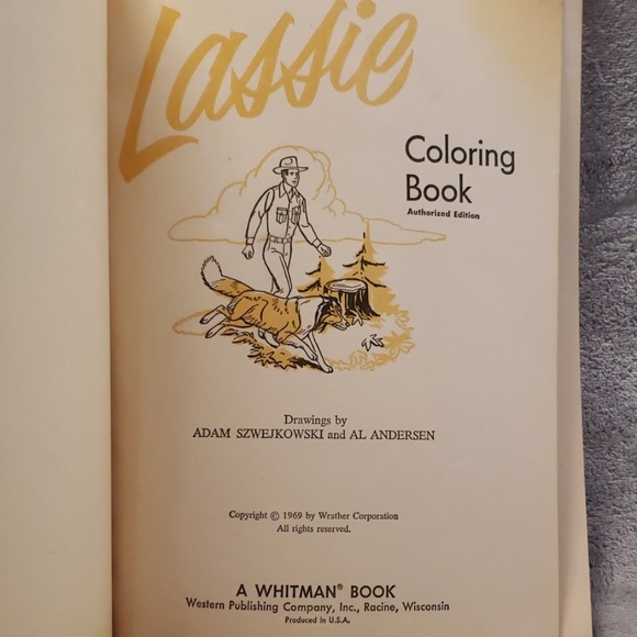 lassie | Other | Lassie Collie Old Vintage Looking Coloring Book | Poshmark